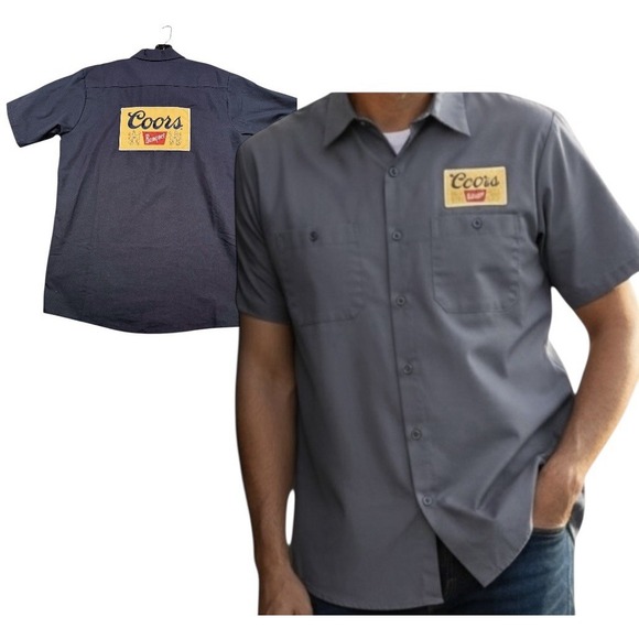 Red Kap | Shirts | Coors Banquet Beer Red Kap Work Shirt Utility Button ...